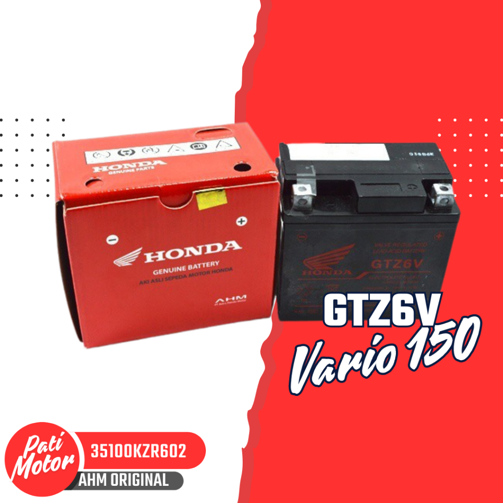 Jual NN PATI MOTOR AKI GTZ6V Accu Battery GTZ6V Honda BeAT Sporty ...