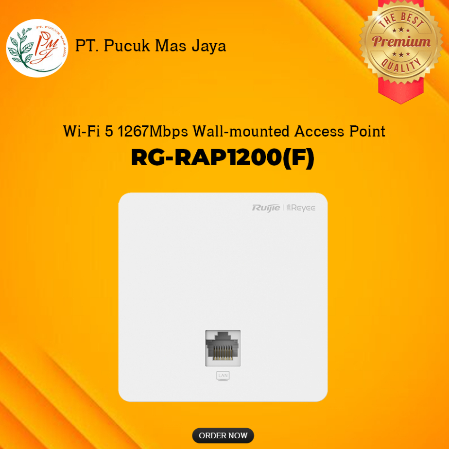 Jual RG-RAP1200(F), Reyee Wi-Fi 5 1267Mbps Wall-mounted Access Point ...