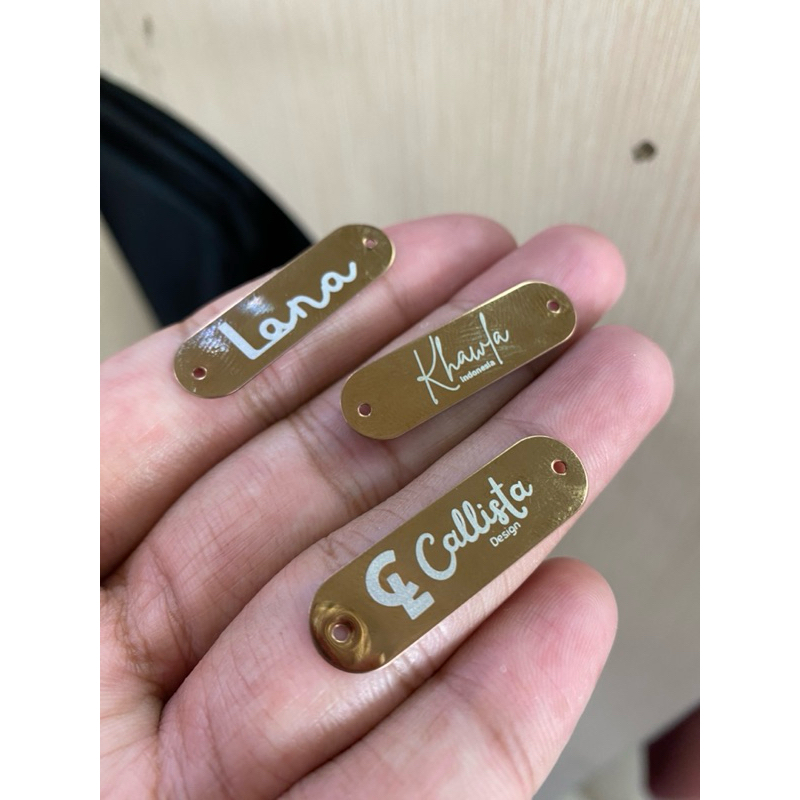 Jual label besi hijab label stanless label gamis label baju label meja ...