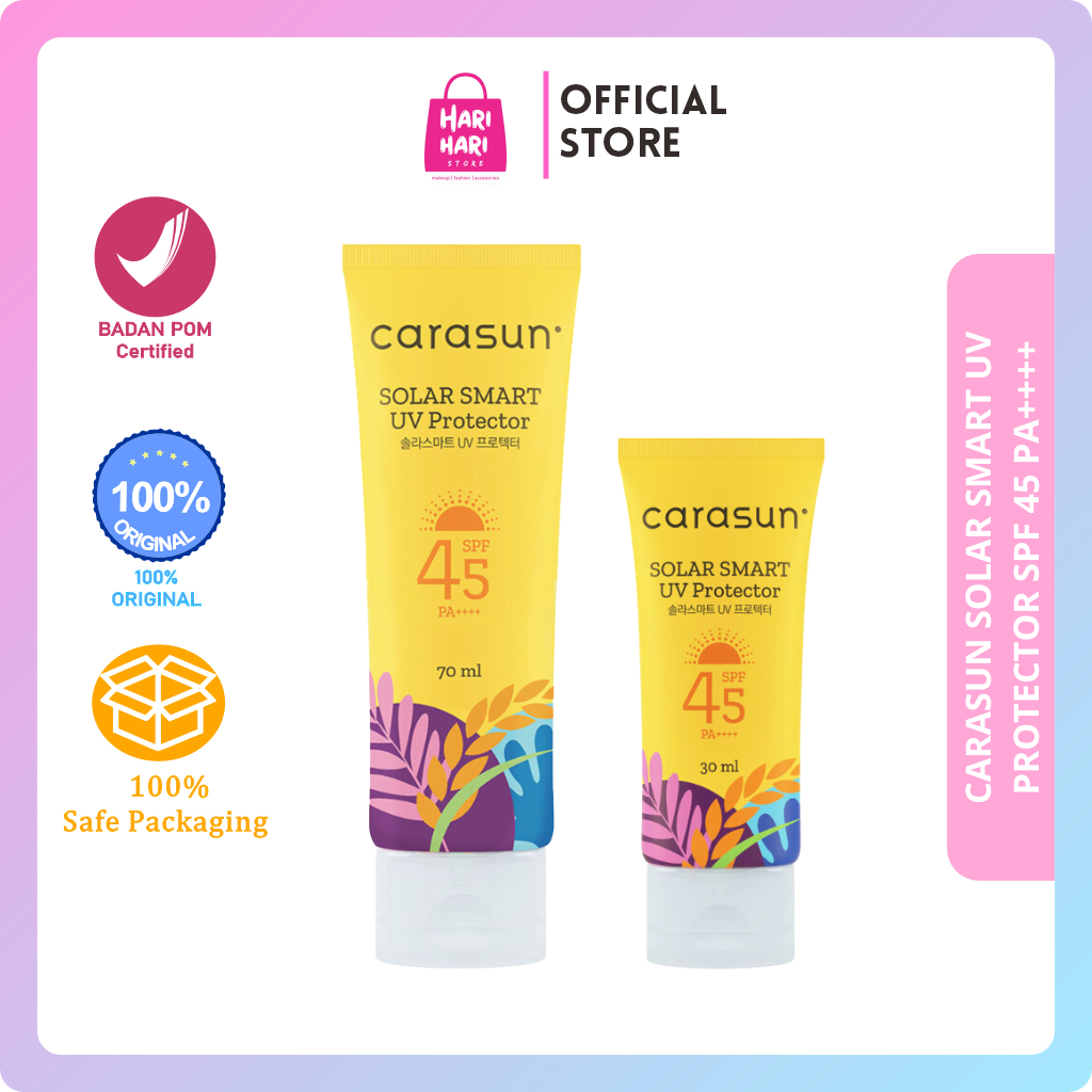 Jual CARASUN Solar Smart UV Protector SPF 45 PA++++ BPOM Original Tabir Surya Sunscreen | Shopee ...