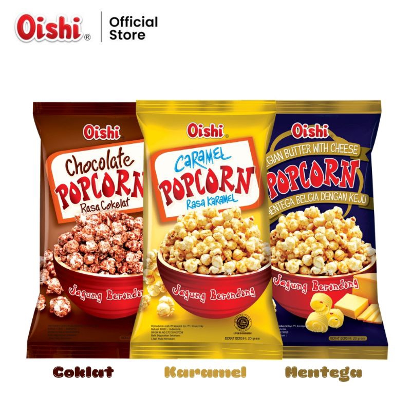 Jual [DEE] Oishi Popcorn All Variant - Coklat - Caramel - Butter Cheese ...