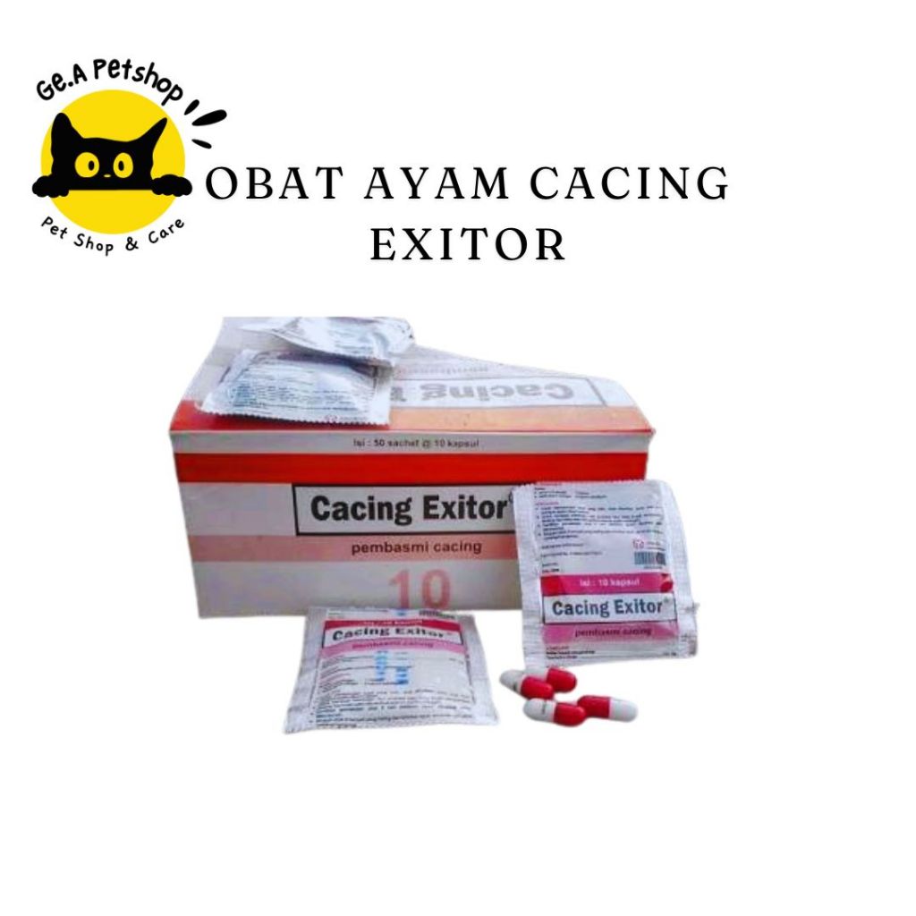 Jual OBAT AYAM CACING EXITOR 1 SACHET ISI 10 KAPSUL | Shopee Indonesia