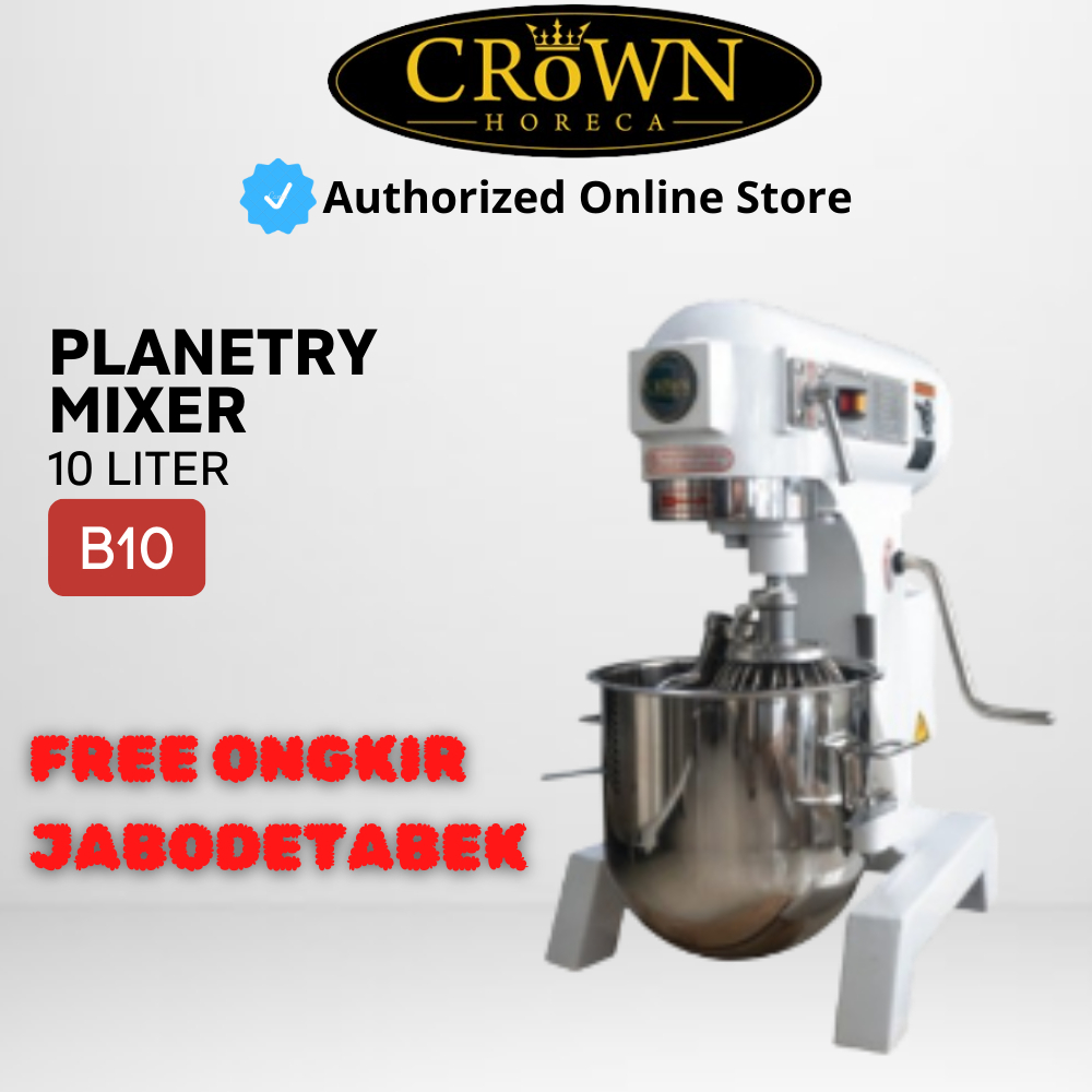Jual PLANETARY MIXER 10 LITER CROWN HORECA B10 MIXER ADONAN ROTI 3KG ...
