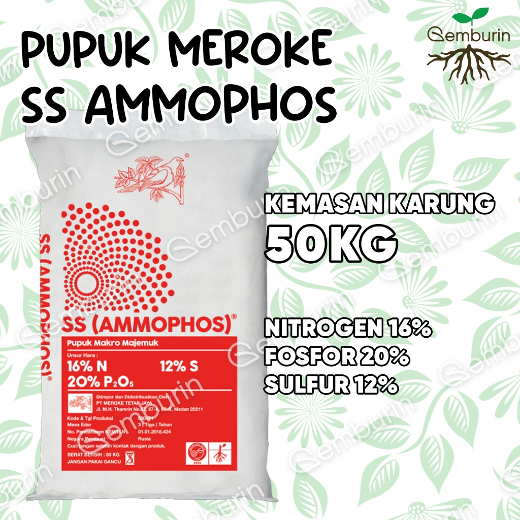 Jual Pupuk Meroke SS Ammophos 50 kg Kemasan KARUNG ASLI PABRIK / Pupuk ...