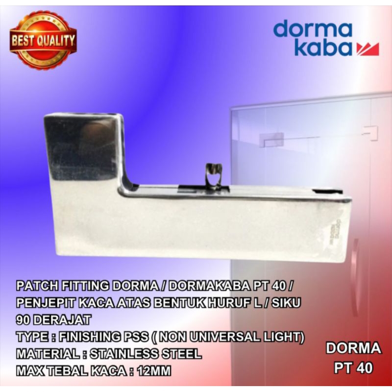 Jual Patch Fitting Glass Door Dorma Kaba/DormaKaba PT 40 (Penjepit Kaca ...