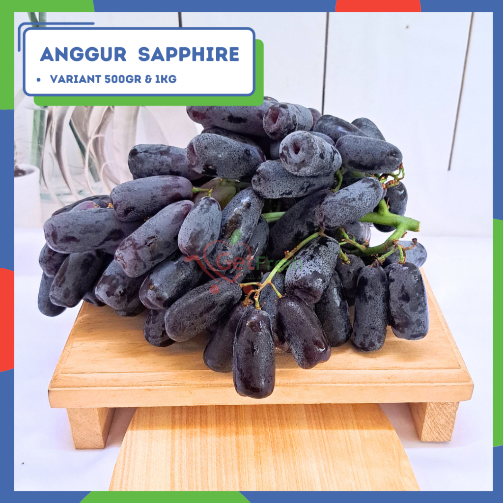 Jual Anggur Sapphire/Anggur Moondrop - Pack 500gr & 1kg | Shopee Indonesia