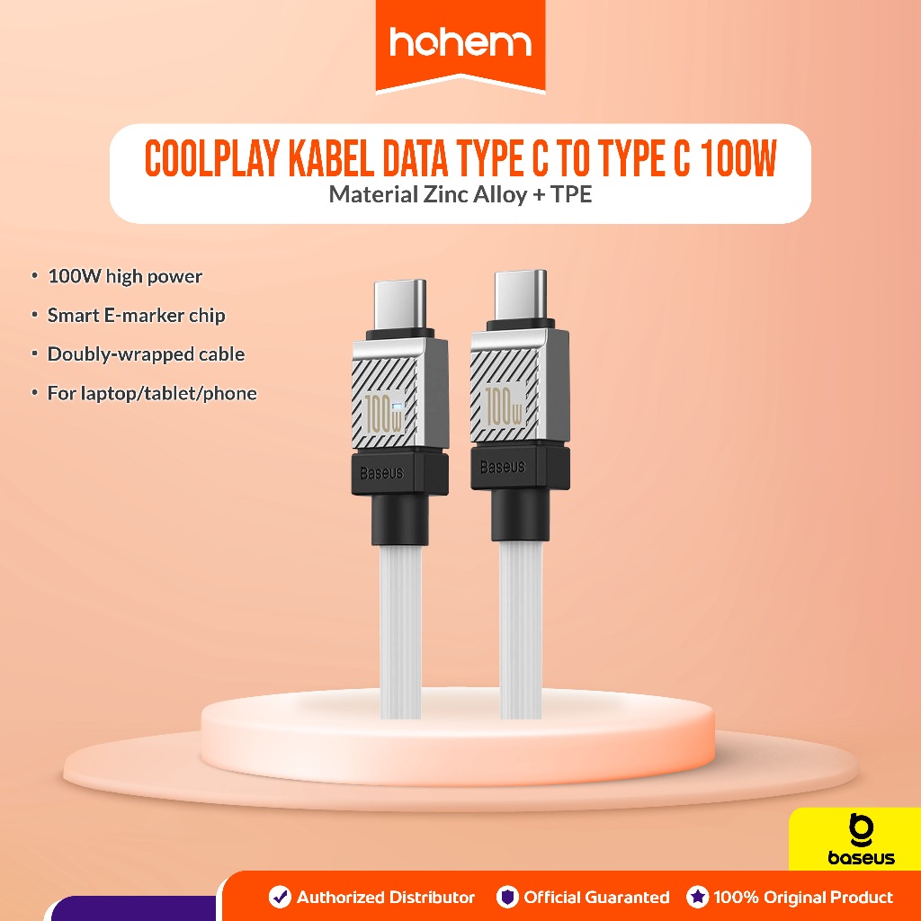 Jual Baseus CoolPlay Kabel Data Type C to Type C 100W Super Fast ...