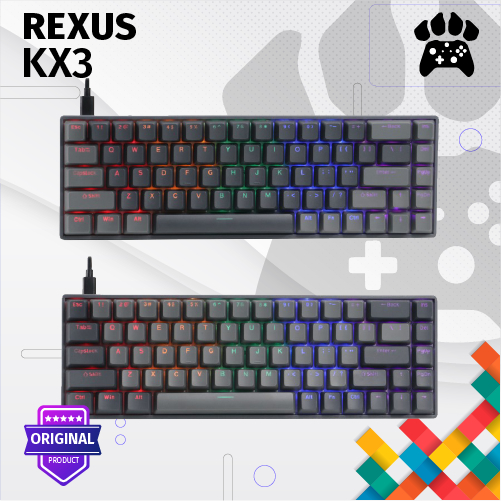 Jual Keyboard Rexus KX3 Heroic Mechanical 68Key Led RGB | Shopee Indonesia