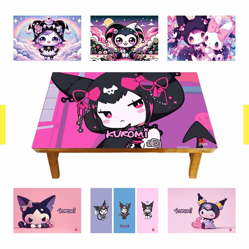 Jual Meja Belajar Kuromi Anak Karakter Kayu Lipat | Shopee Indonesia