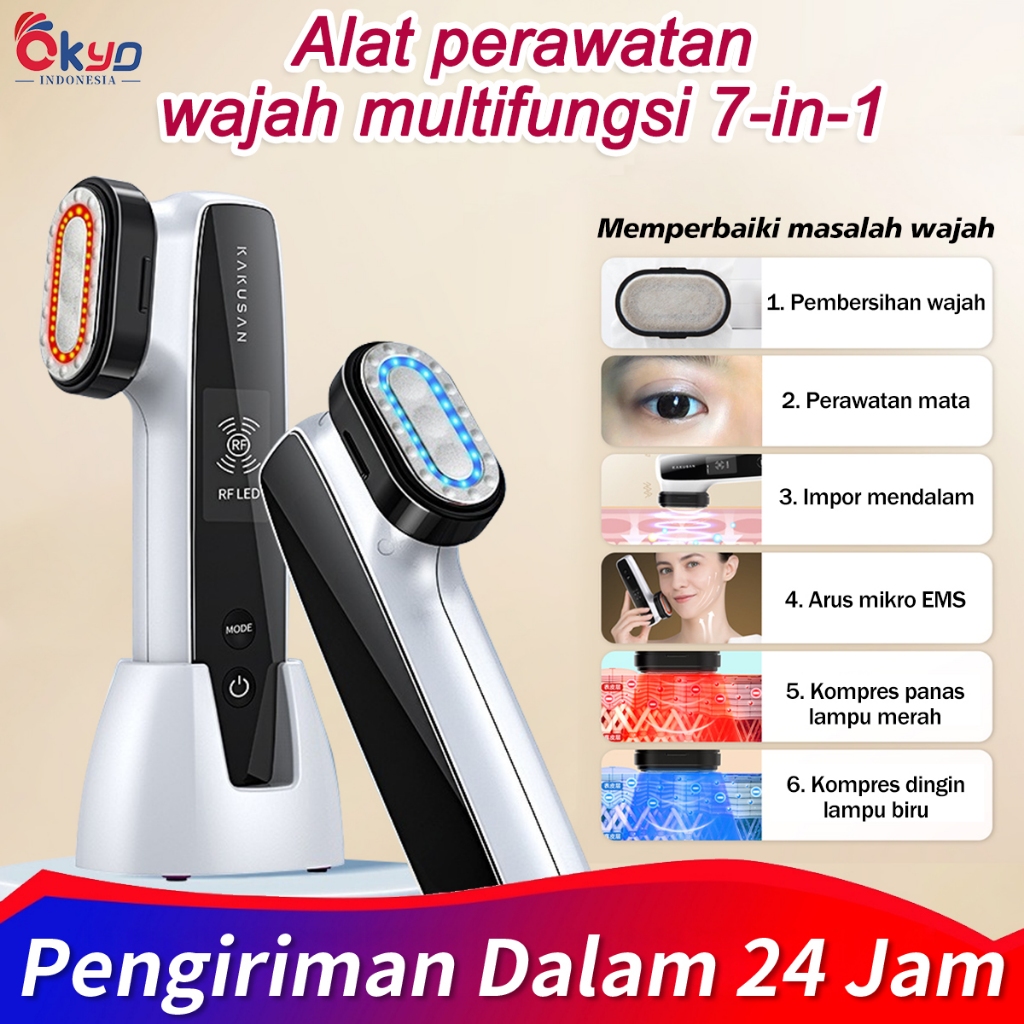 Jual 7 in 1 Alat Perawatan Wajah RF&EMS Alat Kecantikan Multifungsi ...