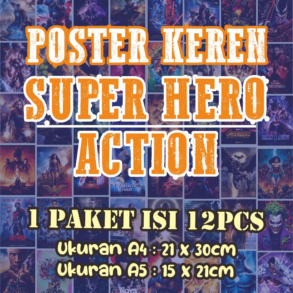 Jual POSTER SUPERHERO & FILM ACTION | Shopee Indonesia