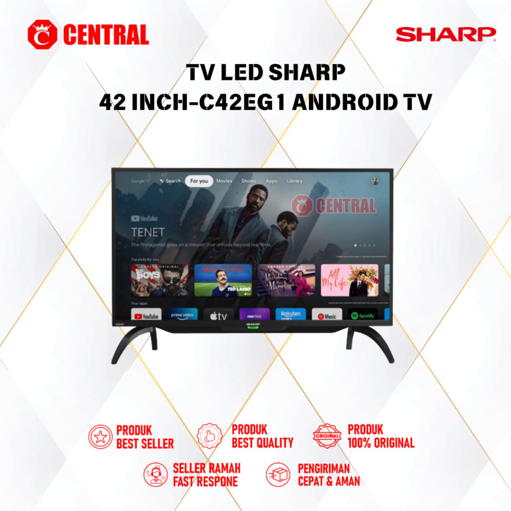 Jual TV LED SHARP 42 INCH - 2T-C42EG1I ANDROID TV | Shopee Indonesia