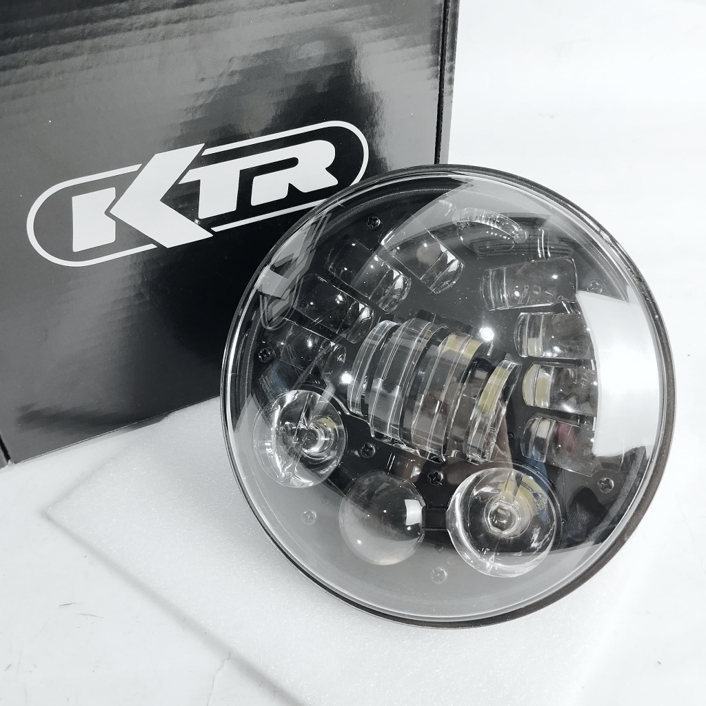 Jual LAMPU DEPAN 16 LED HEADLAMP 5 ,75 INCH LAMPU KOTA BIRU LAMPU DEPAN ...