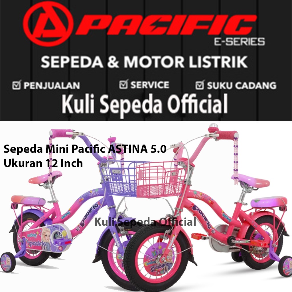 Jual SEPEDA Mini Pacific ASTINA 5.0 Ukuran 12 Inch Untuk Anak Usia 3 ...