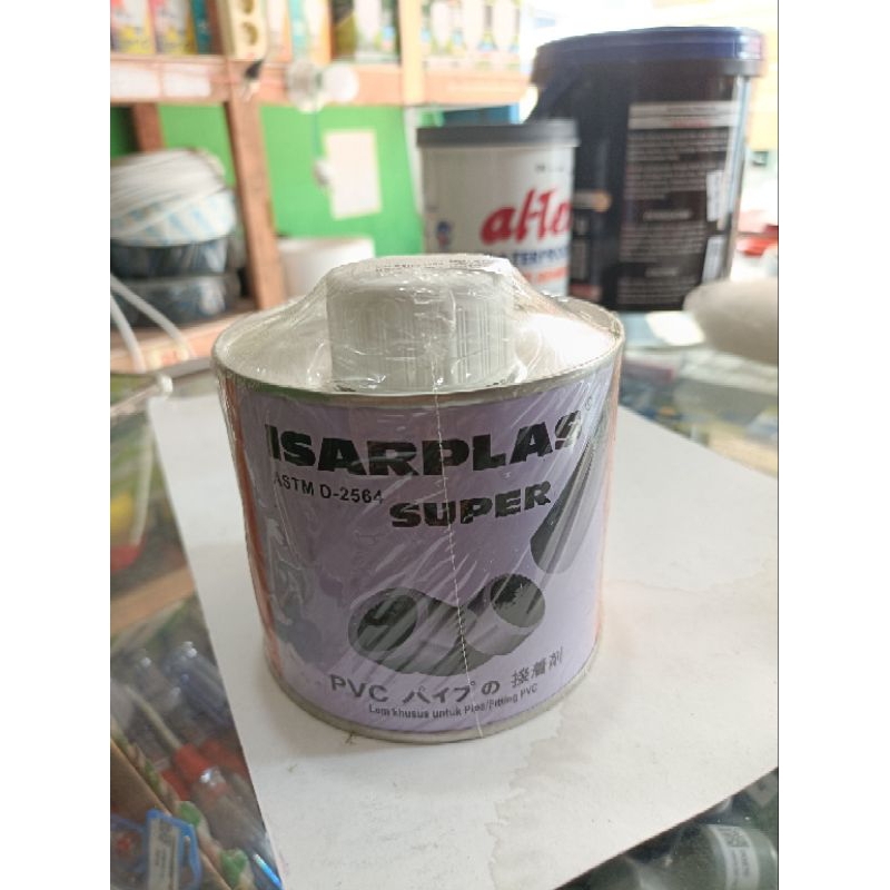 Jual LEM ISARPLAS KUAS SUPER PVC KALENG 400G | Shopee Indonesia