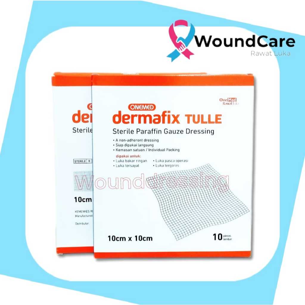 Jual Dermafix Tulle 10 x 10 Cm Sterile Parafin Gauze Dressing / Box ...