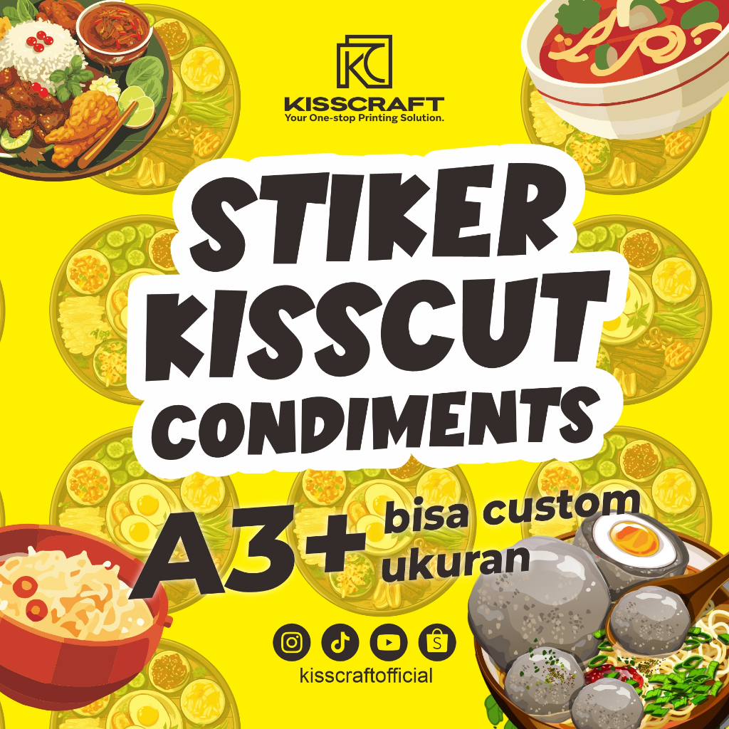 Jual Kisscraft - Cetak Stiker Catering Label Makanan / Kemasan - Stiker ...