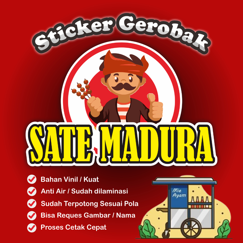 Jual Sticker Gerobak, Sticker Nama Usaha, Sticker Etalase, Sticker Kaca ...