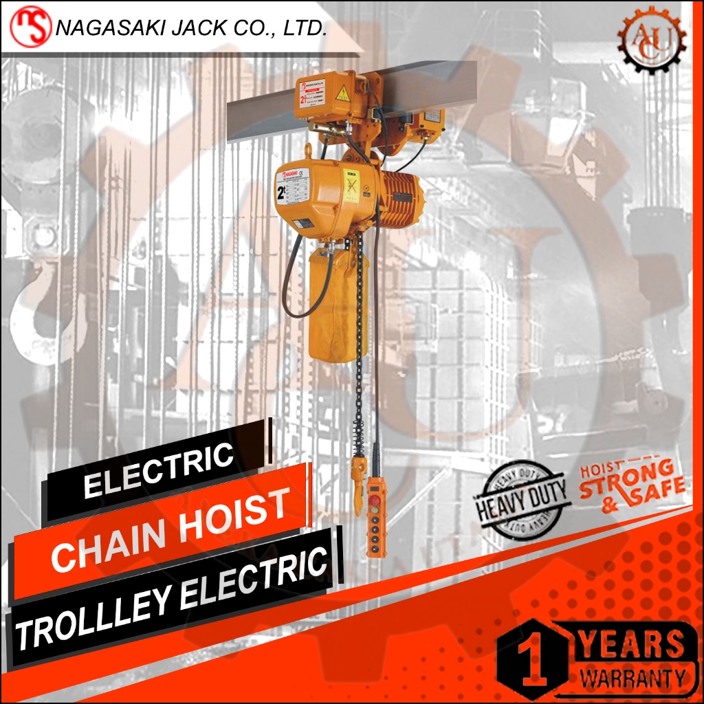 Jual Crane Electric Hoist 2 Ton x 8 Meter With Trolley Electric ( Kanan ...