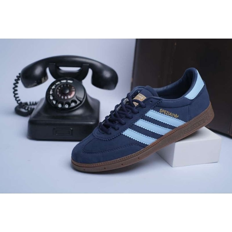 Jual SEPATU SNEAKERS CASUAL ADIDAS HANDBALL SPEZIAL NAVY BLUE ICE GUM ...