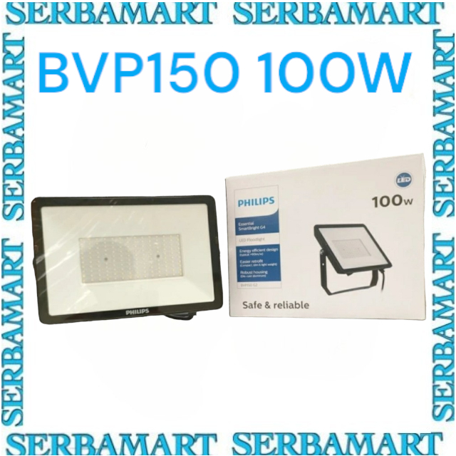 Jual LAMPU SOROT PHILIPS BVP150 100W 100Watt 220V LED Flood Light - PUTIH (6500K) BVP 150 100 ...