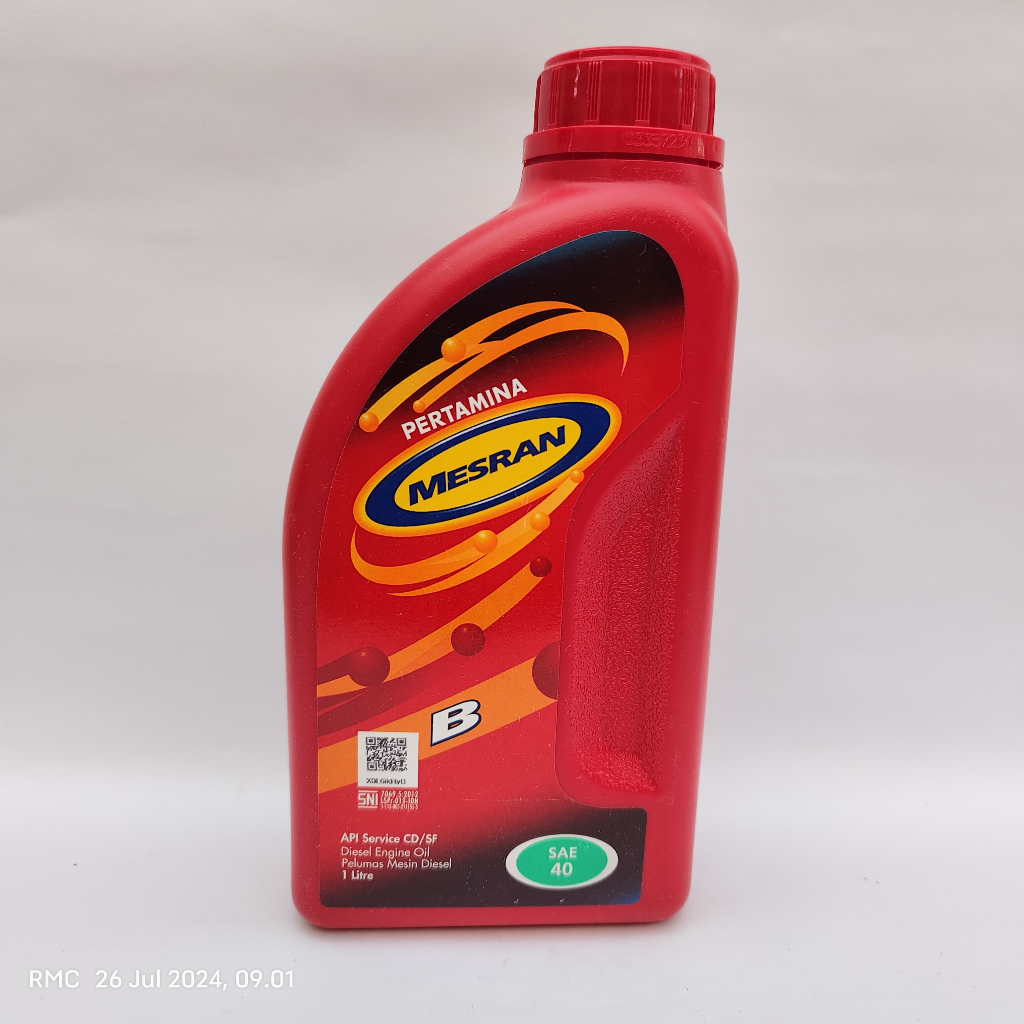 Jual OLI MESIN DIESEL OLI MESRAN B 40 1LITER OLI PERTAMINA MESRAN B 1 ...