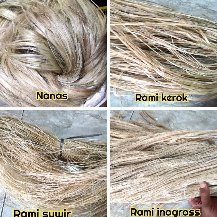 Jual KODE I97H serat alam Nanas agave serabut rami asli komposit fiber ...