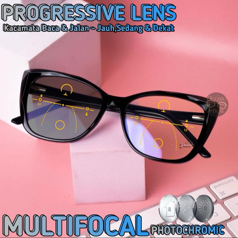 Jual Kacamata Progresif Photochromic Cat Eye Wanita | Kacamata Baca ...