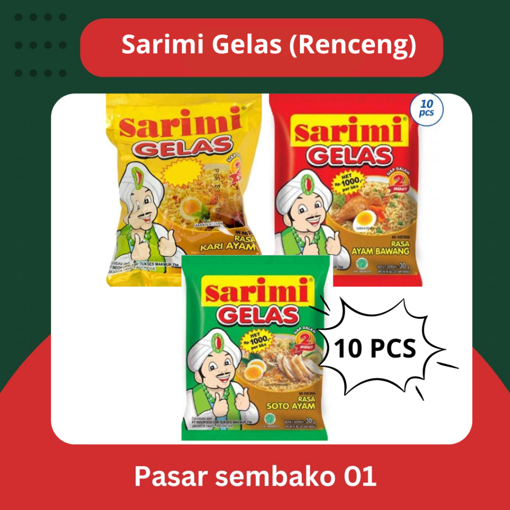 Jual Sarimi Gelas Renceng (10 Pcs) - Mie Sarimi Gelas | Shopee Indonesia