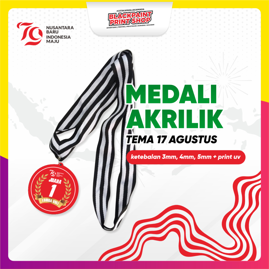 Jual PROMO!!!! KEMERDEKAAN / PROMO!!! 17 AGUSTUS/ MEDALI AKRILIK ...