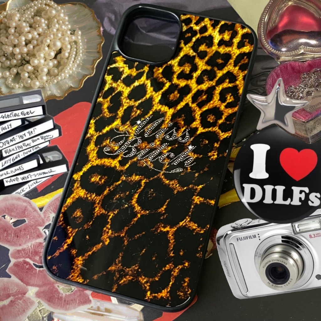 Jual 90s leopard pattern swarovski sequin font phonecase for andro ...