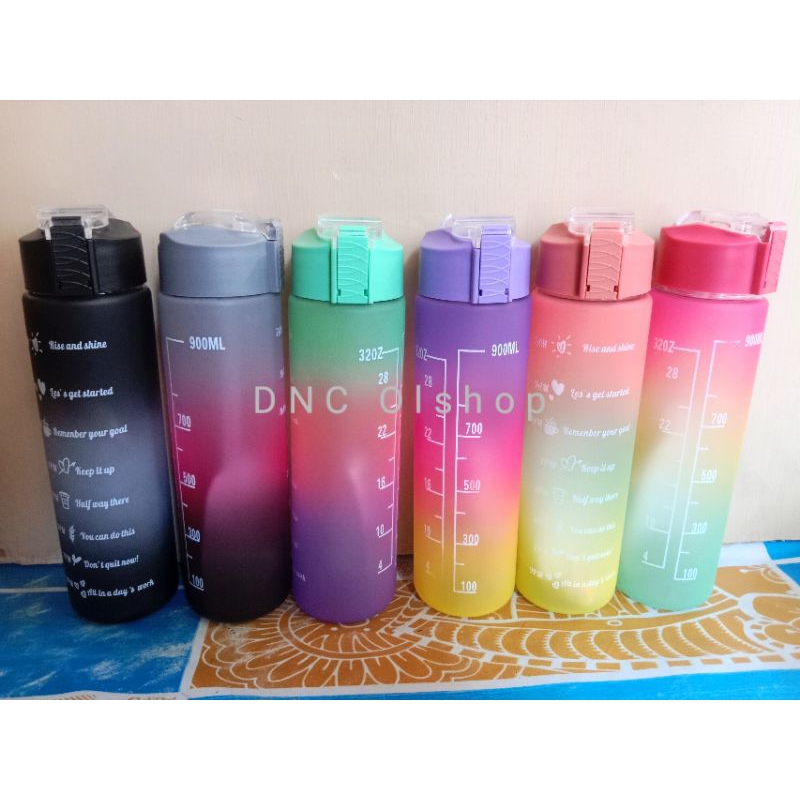 Jual Botol minum viral 1 liter free stiker / botol minum viral 900 ml ...