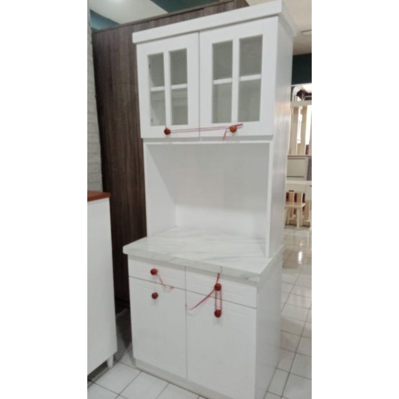 Jual Lemari Sayur / Lemari Dapur / Rak Piring Bloktik 2 Pintu | Shopee ...