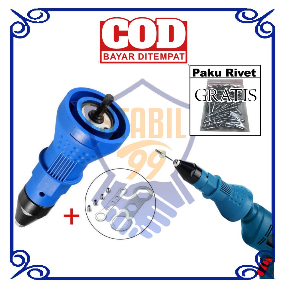 Jual Adaptor Bor Rivet Tang Rifet Ripet Sambung Konverter Rivet Adapter ...