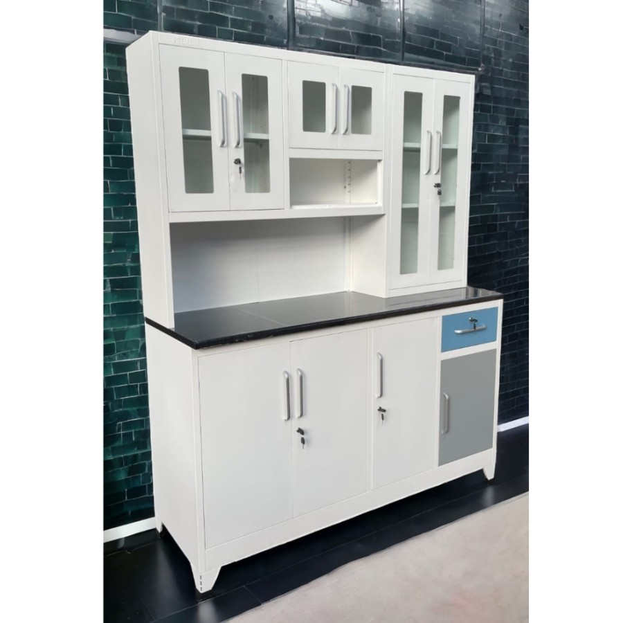 Jual lemari dapur besi metal / kitchen set steel / Rak dapur / rak ...