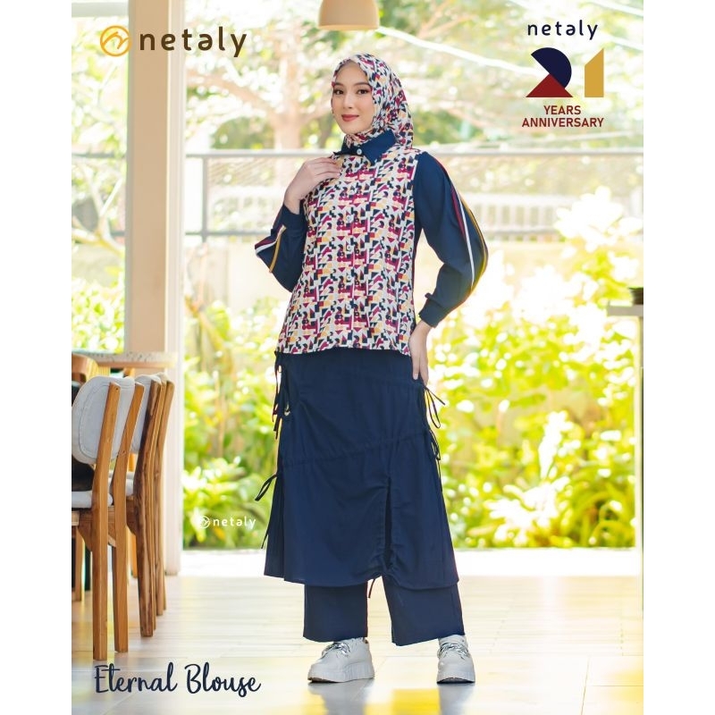 Jual Netaly Eternal Blouse & Scarf Set | Shopee Indonesia