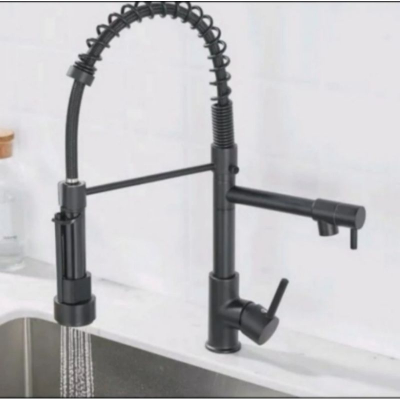 Jual Kran kitchen sink panas dingin hitam stainless SUS 304 / Kran ...