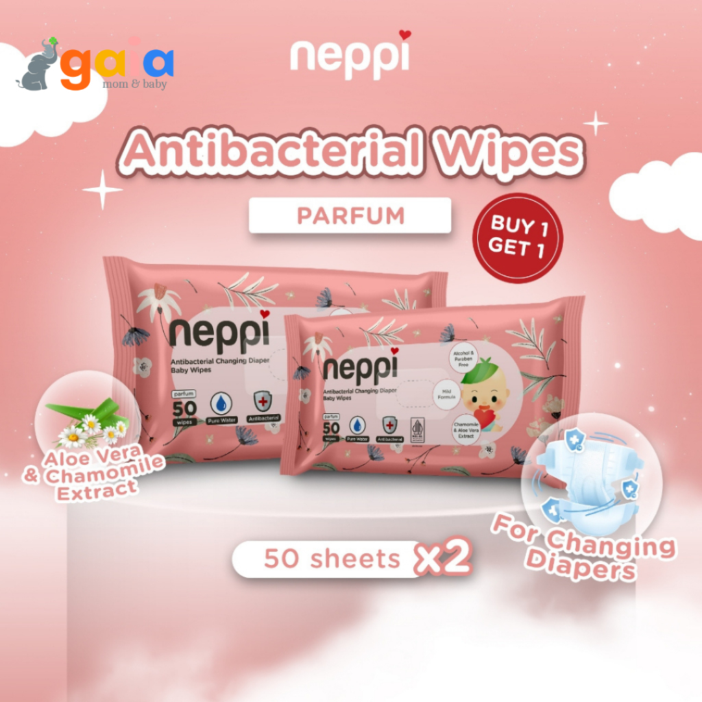 Jual Neppi Antibact Diaper Change 50s Perfume | Tisu Basah | Shopee ...