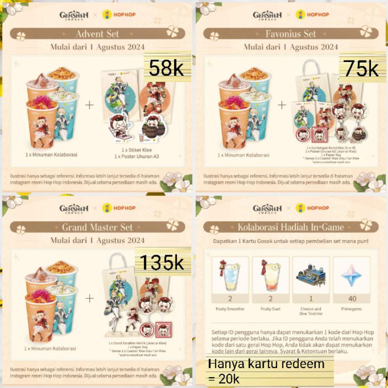 Jual Merchandise Genshin Impact x Hop Hop | Shopee Indonesia