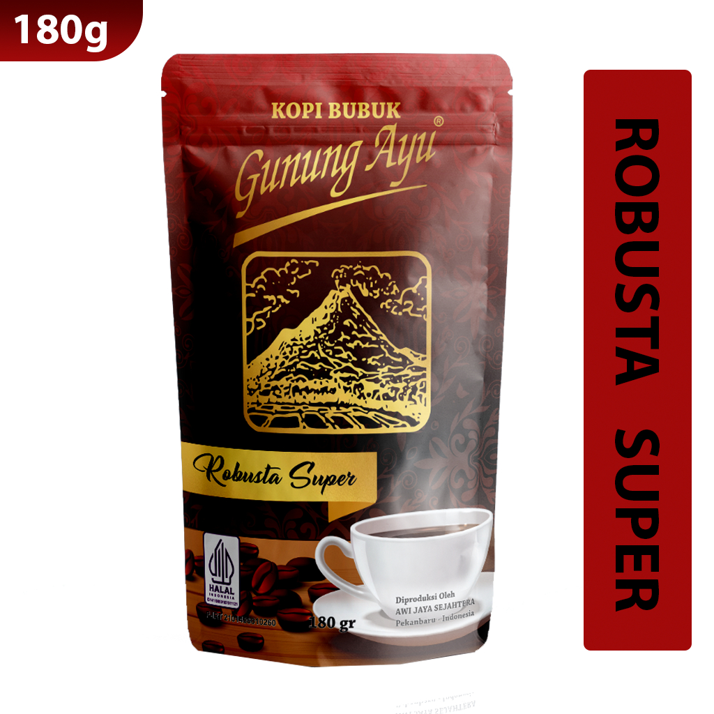 Jual Kopi Bubuk Robusta Super 180Gr | Kopi Gunung Ayu | Bubuk Halus ...