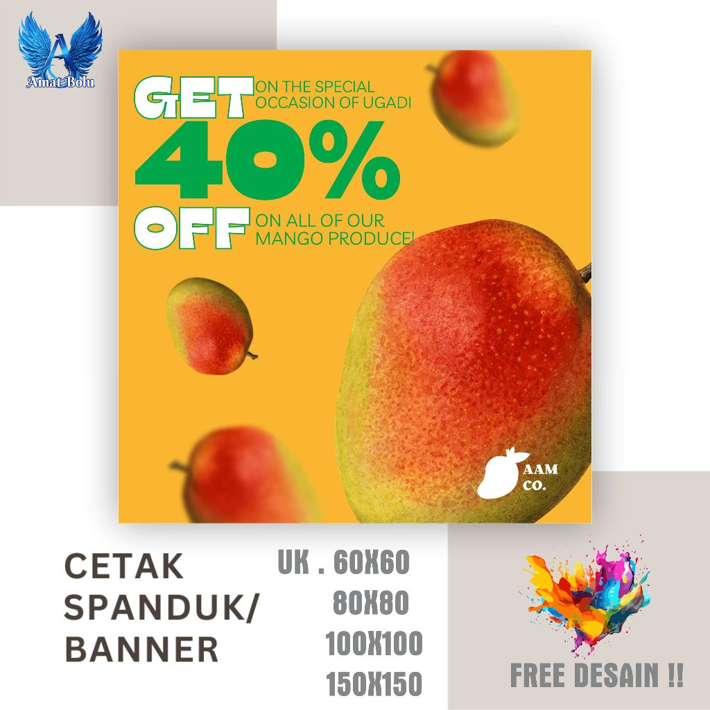 Jual Cetak Spanduk / Banner Mangga Segar Bisa request | Shopee Indonesia