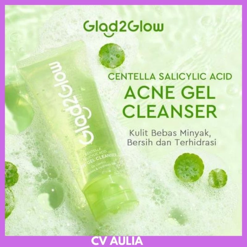 Jual Glad2Glow centella salicylic acid acne face wash sabun cuci muka ...