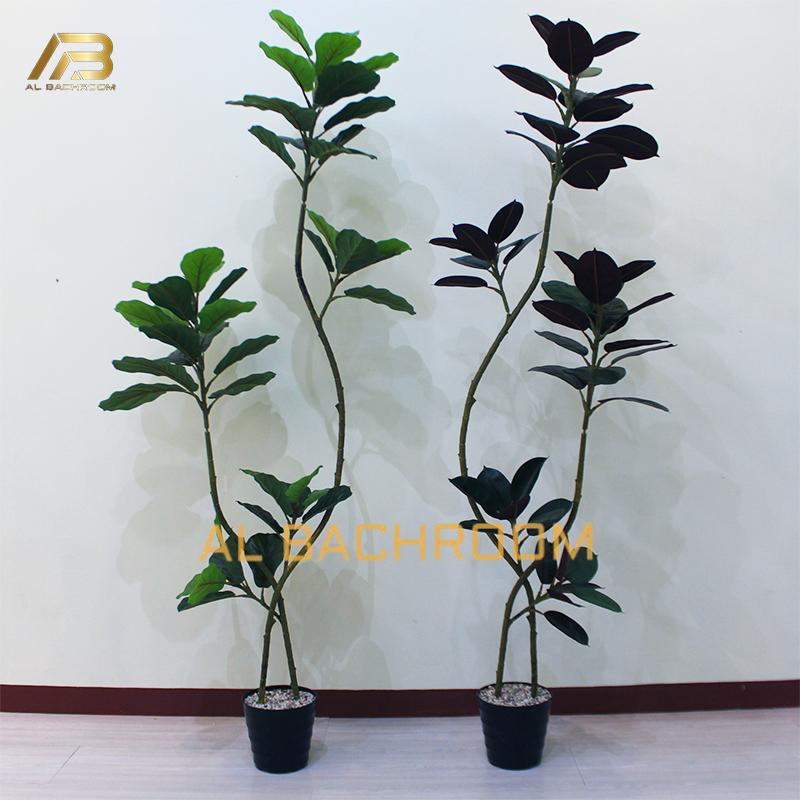 Jual 1 paket tanaman artificial pohon karet kebo daun tropis besar ...