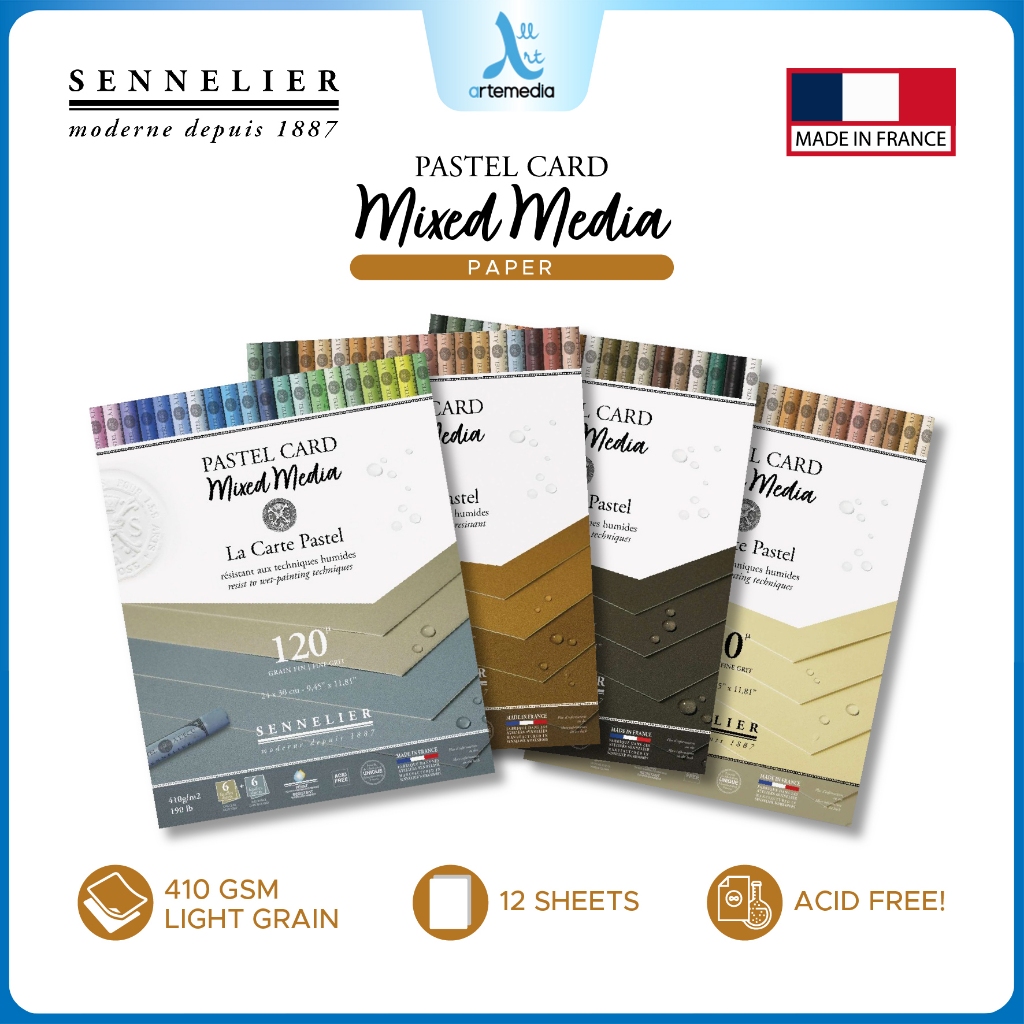 Jual Sennelier Pastel Card Mixed Media Paper 410 GSM – Kertas Pastel ...