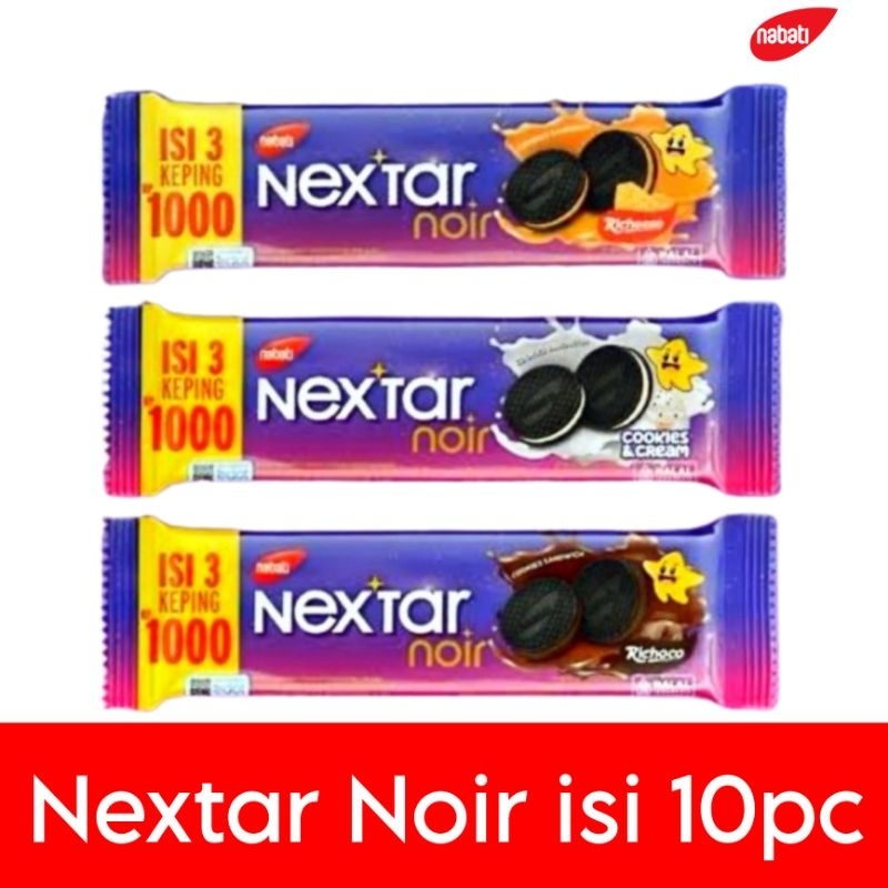 Jual Nabati Nextar Noir Cookies/ Keju /coklat isi 10pc/pak | Shopee ...