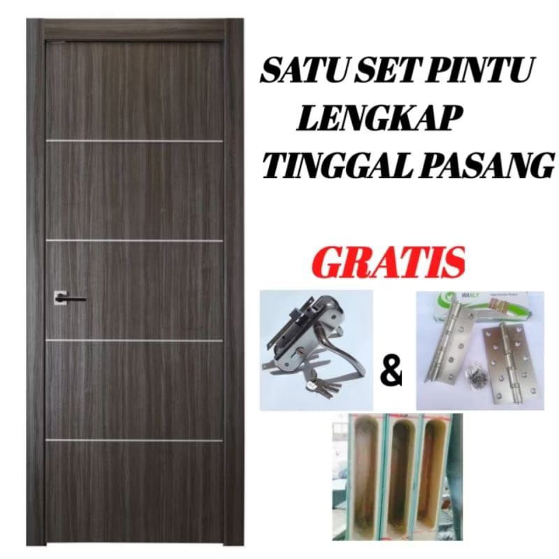 Jual PINTU SATU SET HANDLE DAN KUNCI TINGGAL PASANG BONUS ENGSEL ...