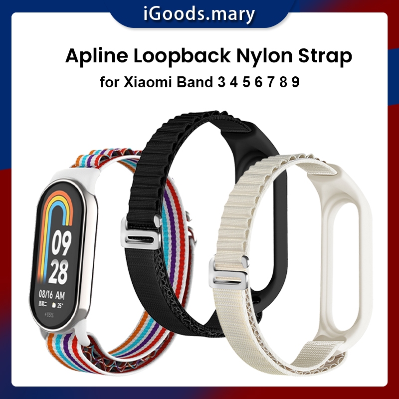Jual Miband Strap Nylon Tali Strap Bahan Nilon Tali Pengganti Mi Band 3 4 5 6 7 8 9 Sporty ...