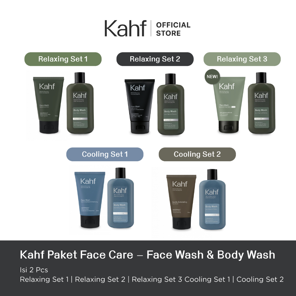 Jual Kahf Paket Cleansing Isi 2pcs - Face Wash & Body Wash | Shopee ...