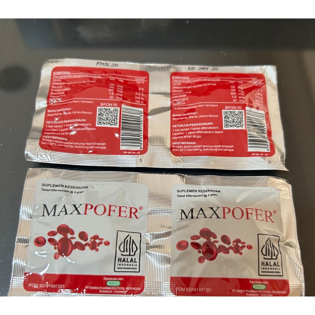 Jual maxpofer max pofer suplemen penambah darah | Shopee Indonesia