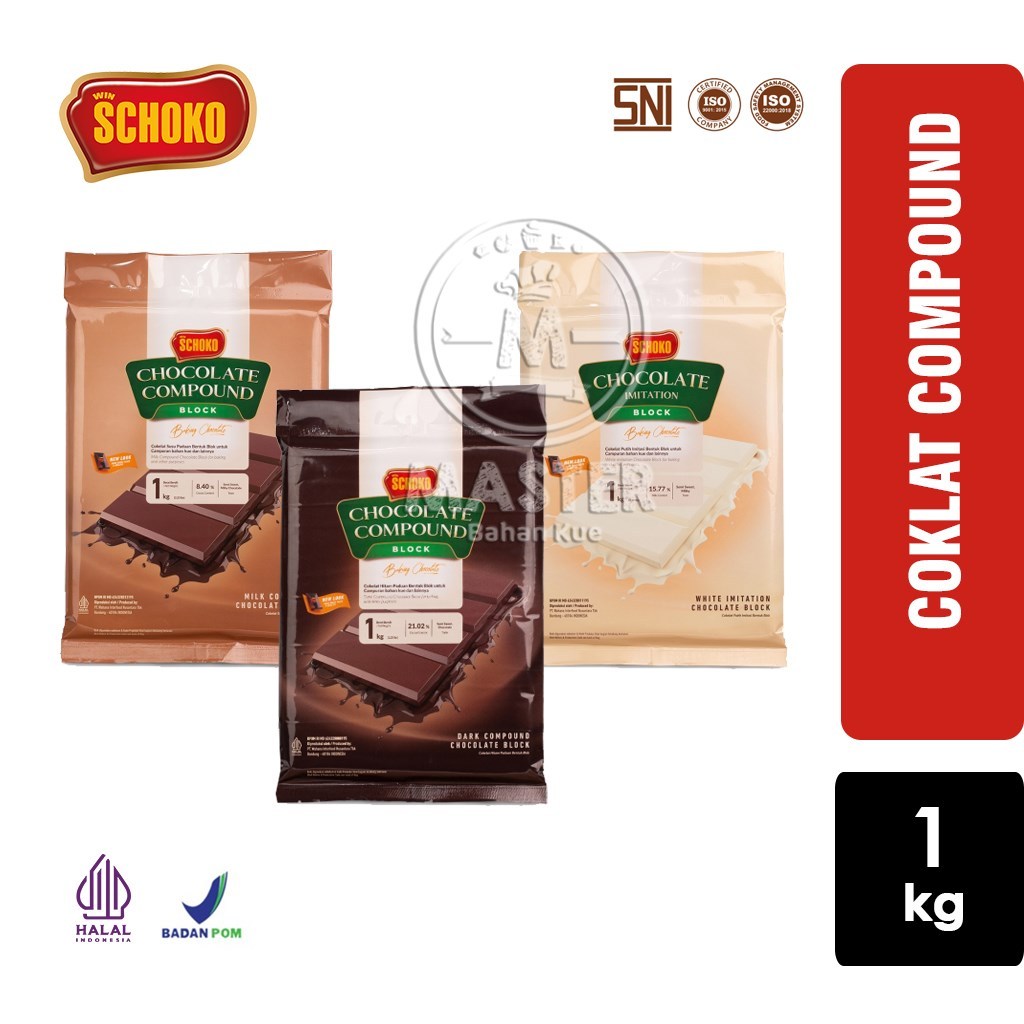 Jual Cokelat Batang Coklat Compound SCHOKO Premium Chocolate Block For ...